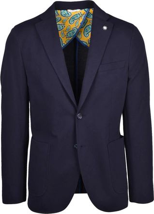 Manuel Ritz Homme, Vestes, Bleu, Taille: S Giacca Stondata