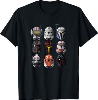 Star Wars The Clone Wars Clone Helmets T-Shirt