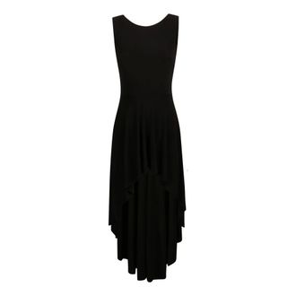 Norma Kamali Femme, Robes, Noir, Taille: 36 FR Hi Low Sleeveless X Gown