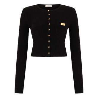 Elisabetta Franchi Femme, Pulls, Noir, Taille: 42 FR Hauts