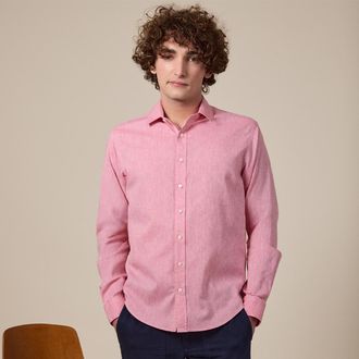 Bexley Silbert - Chemise homme chambray vieux rose