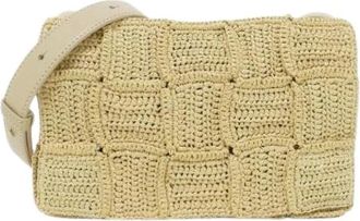 Bottega Veneta Pre-owned Sac bandouli&egrave;re en raphia - Femme - Pre-owned - Beige - Taille: ONE Size