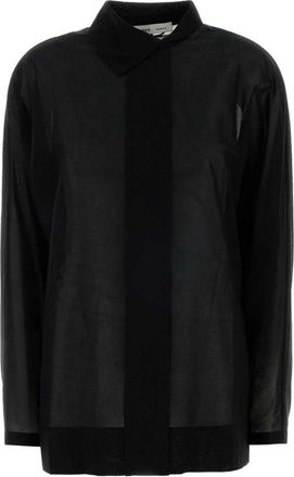 Carven Femme, Blouses et Chemises, Noir, Taille: 38 FR Sh405 Chemise &agrave; Col Asym&eacute;trique
