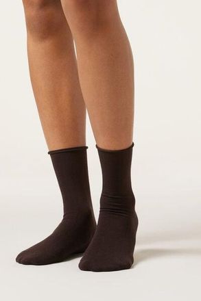 Calzedonia Kurze Socken Mit Cashmere Braun