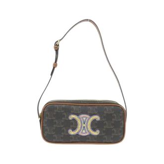 Celine Sac bandouli&egrave;re Triomphe en toile Pre-owned - Femme - Pre-owned - Brun - Taille: ONE Size