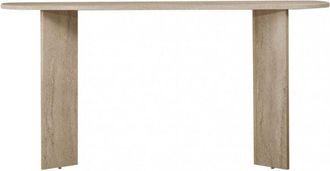M&S Collection Console moderne en agglom&eacute;r&eacute; effet travertin - Dimensions 150x35x70 cm - Panneaux m&eacute;lamin&eacute;s - Meuble design pour entr&eacute;e ou salon