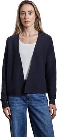 Street One A253874 Cardigan structuré Ouvert, Bleu foncé, 44 Femme