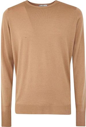 John Smedley Rundhalspullover - Braun