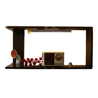 Generic EckMit Licht, Platzsparendes Holz Mit Beleuchtung, LED-Beleuchtetes Eck, F&uuml;r Wohnzimmer B&uuml;ro Studierzimmer