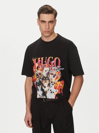 HUGO BOSS T-Shirt Dugie 50538259 Schwarz Oversize