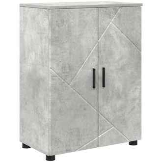 vidaXL Cabinet de salle de bain avec porte Gris b&eacute;ton 60 x 35 x 80 cm vidaXL