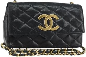 Chanel Sac bandouli&egrave;re vintage en cuir Pre-owned - Femme - Pre-owned - Noir - Taille: ONE Size