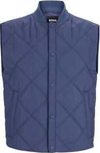 BOSS Hommes P-Canopus Veste Regular déperlante sans manches avec matelassage losanges