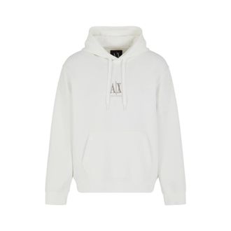 A|X Armani Exchange Hoodie mit gesticktem Logo - - Sweatshirts & Hoodies - Herren - Wei&szlig; - XS