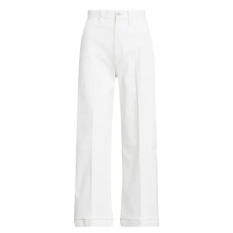 Polo Ralph Lauren Femme, Pantalons, Blanc, Taille: 40 FR Jean Large