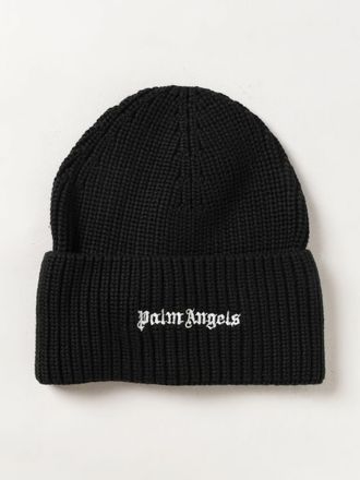 Palm Angels Bonnet c&ocirc;tel&eacute; en polyester avec logo brod&eacute; et revers