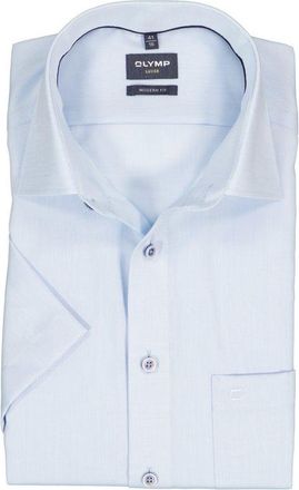 Olymp Herren Kurzarmhemd blau