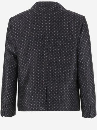 Dries Van Noten Womens Wool-Blend Jacket Navy