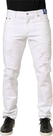Dolce & Gabbana Homme, Jeans, Blanc, Taille: L Palm Tree Jeans skinny