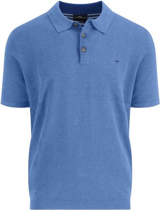 Fynch-Hatton Poloshirt aus Baumwolle Air Cotton Crystal Blue/XXL