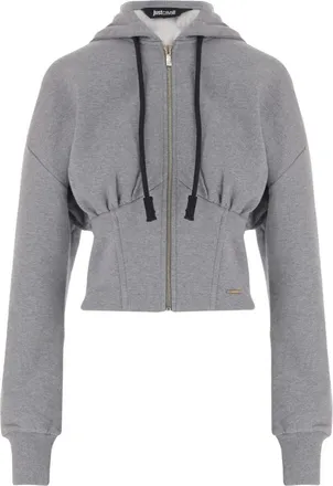 Just Cavalli Femme, Sweatshirts et sweats &agrave; capuche, Gris, Taille: 40 FR SweaT-shirt en coton
