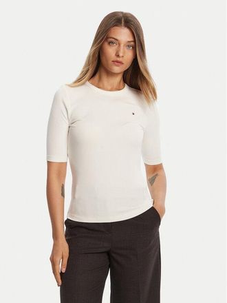 Tommy Hilfiger Bluse WW0WW47308 &Eacute;cru Slim Fit