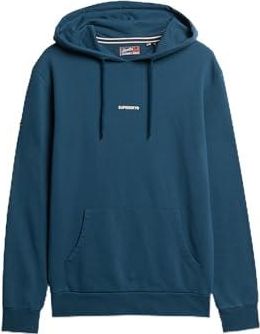 Superdry Sweat à capuche uni pour homme, bleu bouteille, XL, Bleu bouteille, XL
