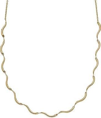 Skagen Collier pour femmes Wave en acier inoxydable couleur or, SKJ1746710