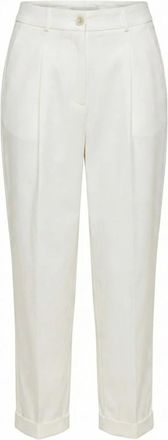 PESERICO Femme, Pantalons, Blanc, Taille: 44 FR Pantalon Pliss&eacute;
