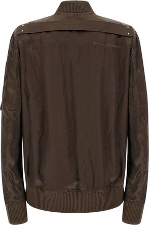 Rick Owens Padded Nylon Bomber Jacket - Brown