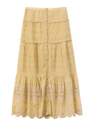 Isabel Marant Jupe Midi - Jaune