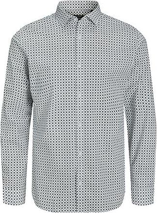 Jack & Jones Bestseller A/S Jprblablackpool Ls Aw23 Sn T-Shirt Stretch Polo, Blanc-Coupe : Slim, M Homme