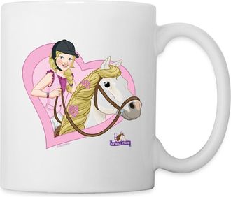 SCHLEICH Spreadshirt Horse Club Sofia & Blossom Tasse, One size, Wei&szlig;
