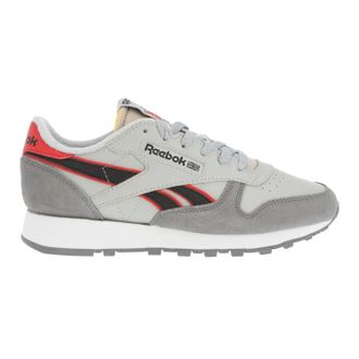 Reebok Herren Sneaker Classic, Leder (Grau/Vektorrot)