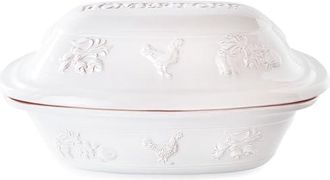 Römertopf Römertopf Bräter RUSTICO für 6 Person - 5 Liter Schmortopf mit Deckel aus Keramik - Zum Schmoren, Braten und Dampfgaren - Backofengeeignet