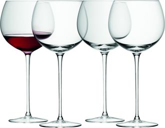 LSA Wine Weinballon-Glas, transparent, 570 ml, 4 Stück, Clear, Set