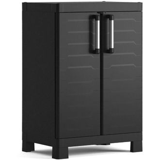 Dmora Armoire dext&eacute;rieur Terrebonne, meuble de jardin 2 &eacute;tag&egrave;res, &eacute;tanche Made in Italy, 45x65x97h cm noir
