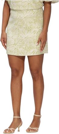 Notre-V Nv-Hendrina Brocade Skirt - - Skirts - Damen - Gr&uuml;n - XL