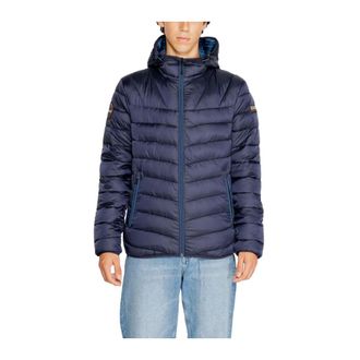 Napapijri Homme, Vestes, Bleu, Taille: XL Veste en Nylon Bleu Collection Automne/Hiver