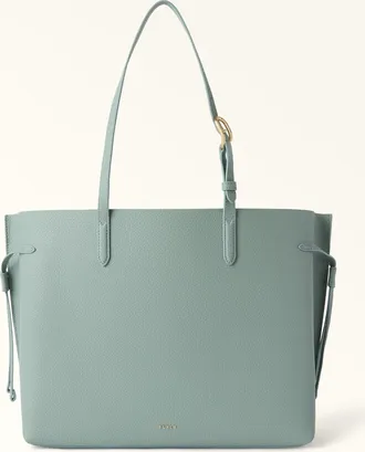 Furla Ava Tote-bag L Winter Sky Blau Doppeltes Pebble Kalbsleder Damen