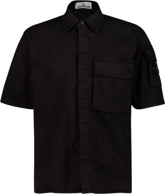 Stone Island Homme, Chemises, Noir, Taille: XL 1100007 Supima Cotton Twill Stretch-TC