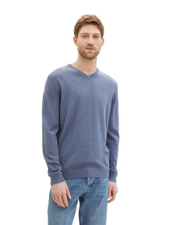 Tom Tailor Herren 1038427 Pullover, 18964 - Vintage Indigo Blue Melange, 3XL EU