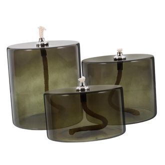 SOLUSTRE 3 Stück Teiliges Glas Kerosinlicht mit Baumwolldocht Dekorative Glas öllampe für Innen Vielseitig als Deko und Funktionale Öllampe Modernes Wohnzimmer