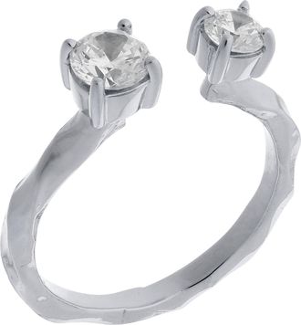 Orphelia Damen-Ring 925 Silber rhodiniert Zirkonia transparent Brillantschliff Gr. 54 (17.2)-ZR-7128/54