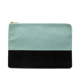 Celine Pre-owned Bicolor Leather Clutch - - Pre-owned - Damen - Blau - ONE SIZE