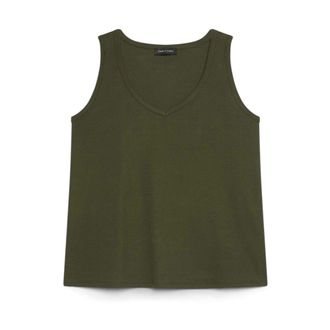 Fiorella Rubino Jersey-Oberteil mit V-Ausschnitt - - Tops - Damen - Gr&uuml;n - XL