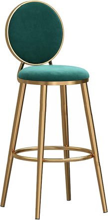 Generic Samtbesetzte Barhocker in Tresenh&ouml;he mit Metallbeinen, Barst&uuml;hle f&uuml;r K&uuml;cheninsel, Esszimmer und Kneipe