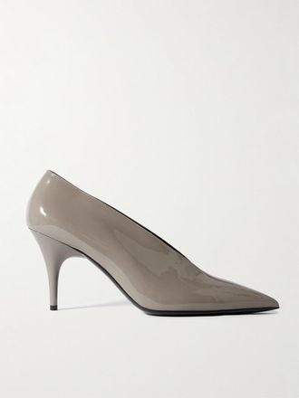 Gucci 97 Pumps Aus Lackleder - Grau