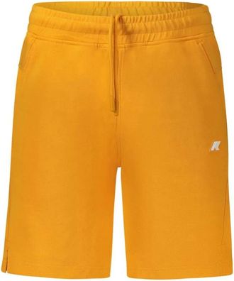 K-Way Homme, Shorts, Orange, Taille: S Shorts de Sport en Coton Orange avec Taille Élastique