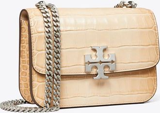 Tory Burch Damen Small Eleanor Croc-Embossed Bag
